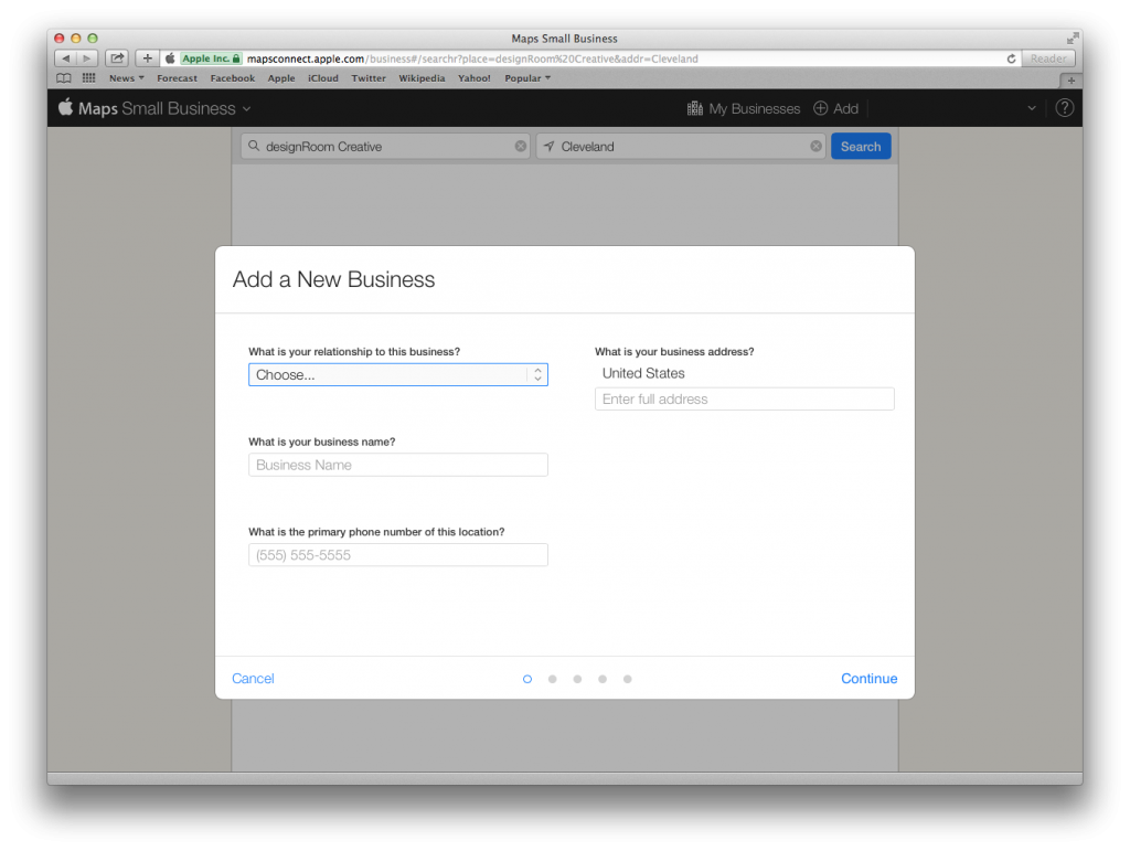 Brand Positioning on Apple Maps Connect